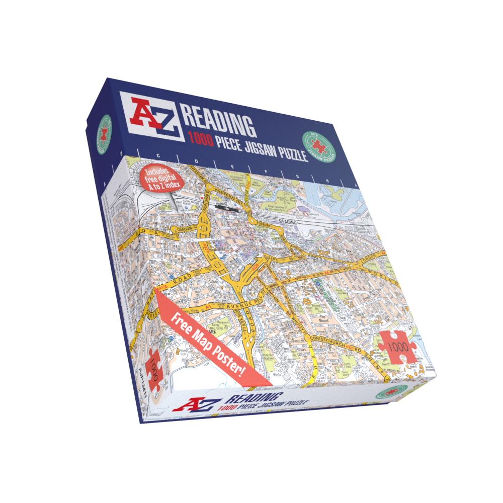 A-Z Map of Reading 1000 Piece Jigsaw – All Jigsaw Puzzles