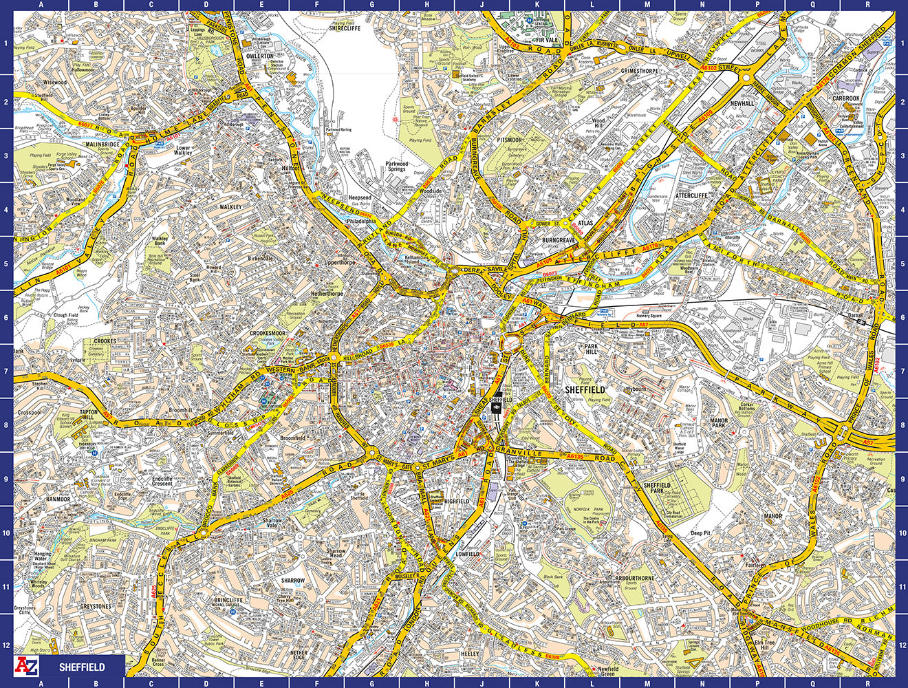 A-Z Map of Sheffield 1000 Piece Jigsaw – All Jigsaw Puzzles