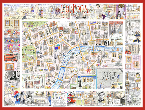 Map of London - Tim Bulmer 1000 Piece Jigsaw Puzzle – All Jigsaw Puzzles