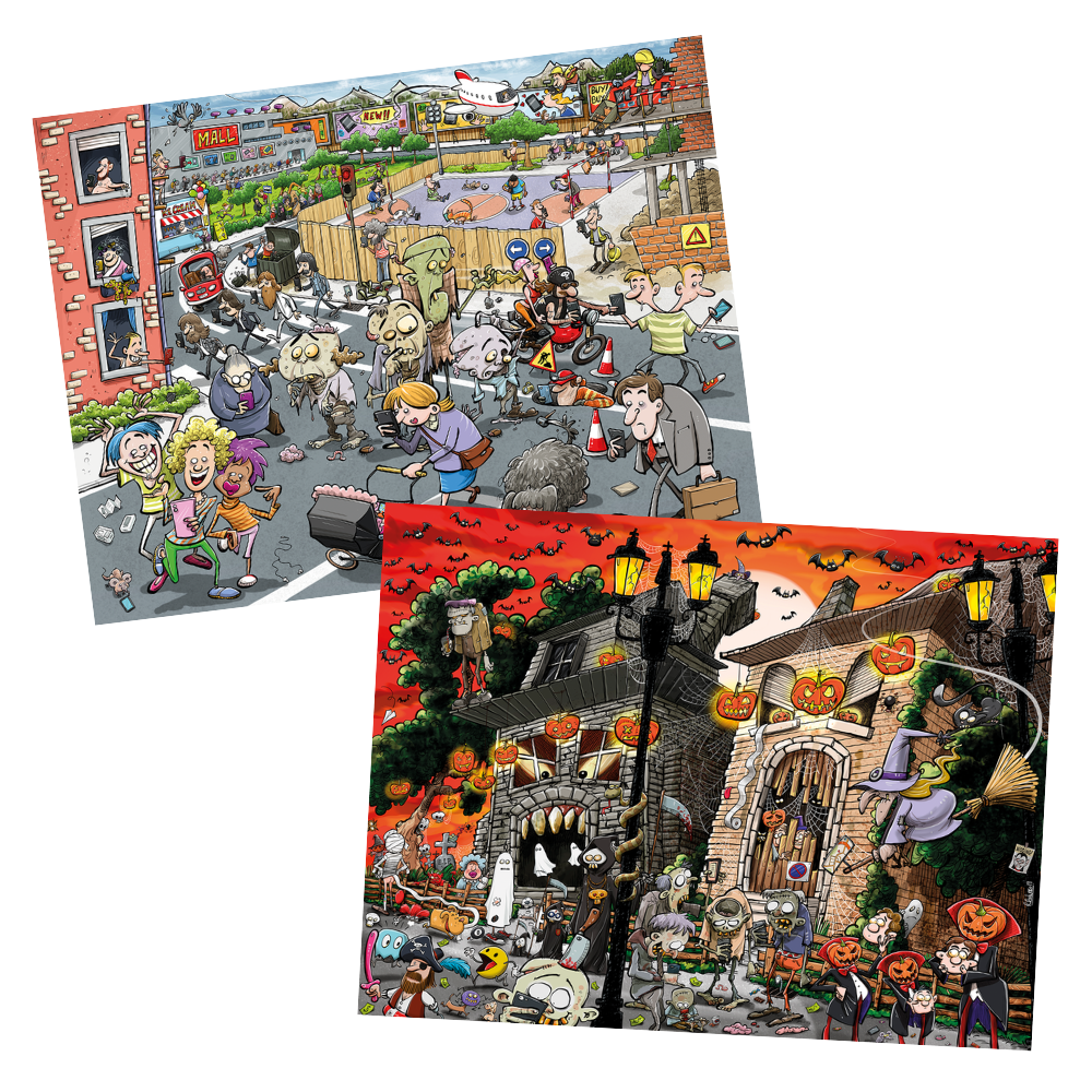 Halloween Creepy Chaos 1000 Piece Jigsaw Puzzle Bundle – All Jigsaw Puzzles