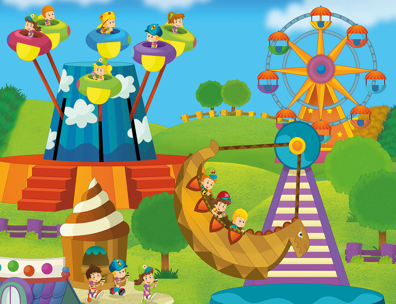 Fun at the Fairground 100 Piece Jigsaw Puzzle – All Jigsaw Puzzles