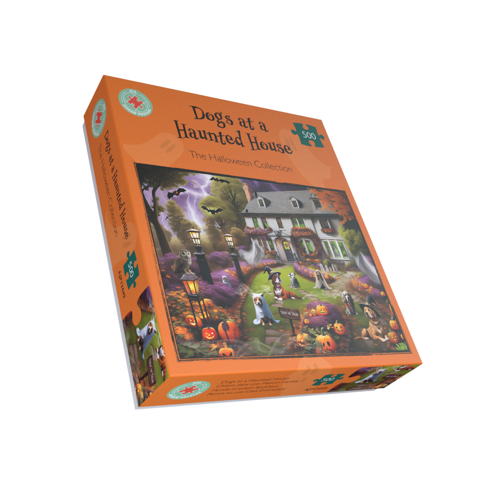 Dogs at a Haunted House 1000 or 500 Piece Jigsaw Puzzle | All Jigsaw ...