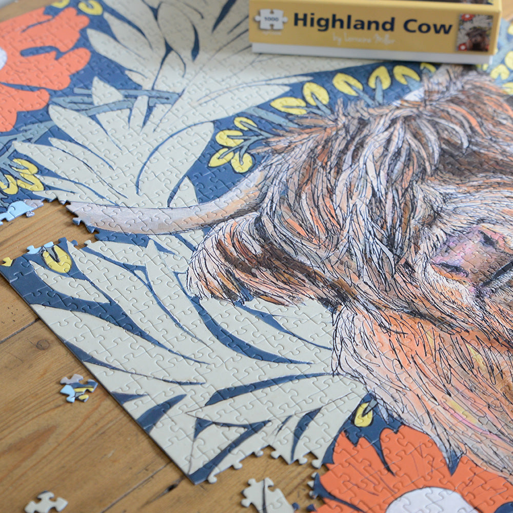 Highland Cow 1000 Piece Jigsaw Puzzle – All Jigsaw Puzzles