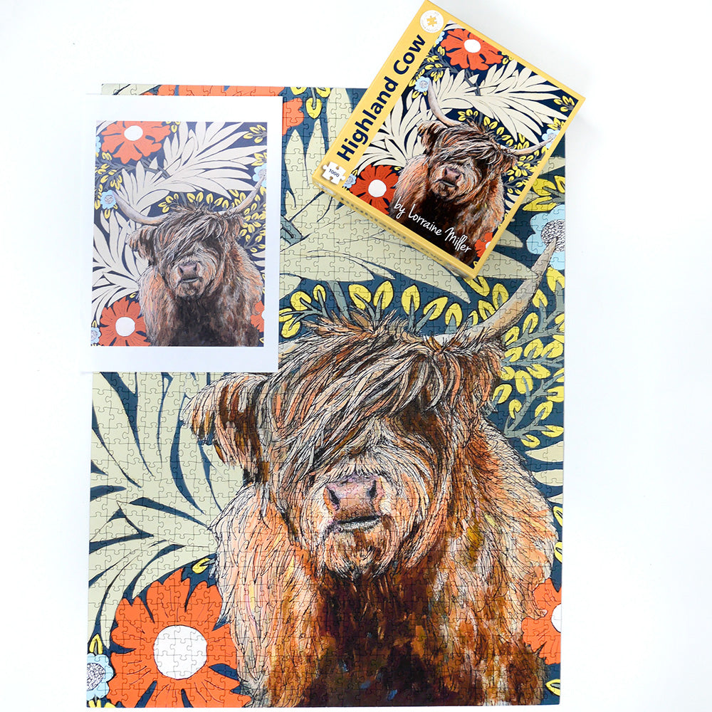 Highland Cow 1000 Piece Jigsaw Puzzle – All Jigsaw Puzzles