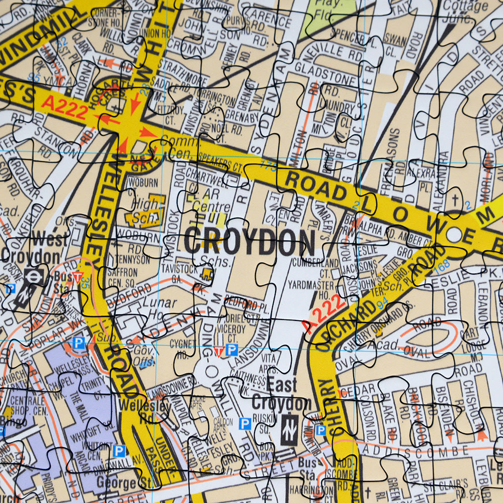 A-Z Map of Croydon 1000 Piece Jigsaw – All Jigsaw Puzzles