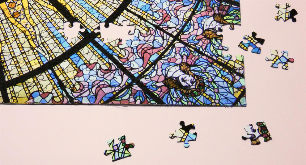 Barcelona Stained Glass Window 1000 Piece Jigsaw Puzzle – All Jigsaw ...