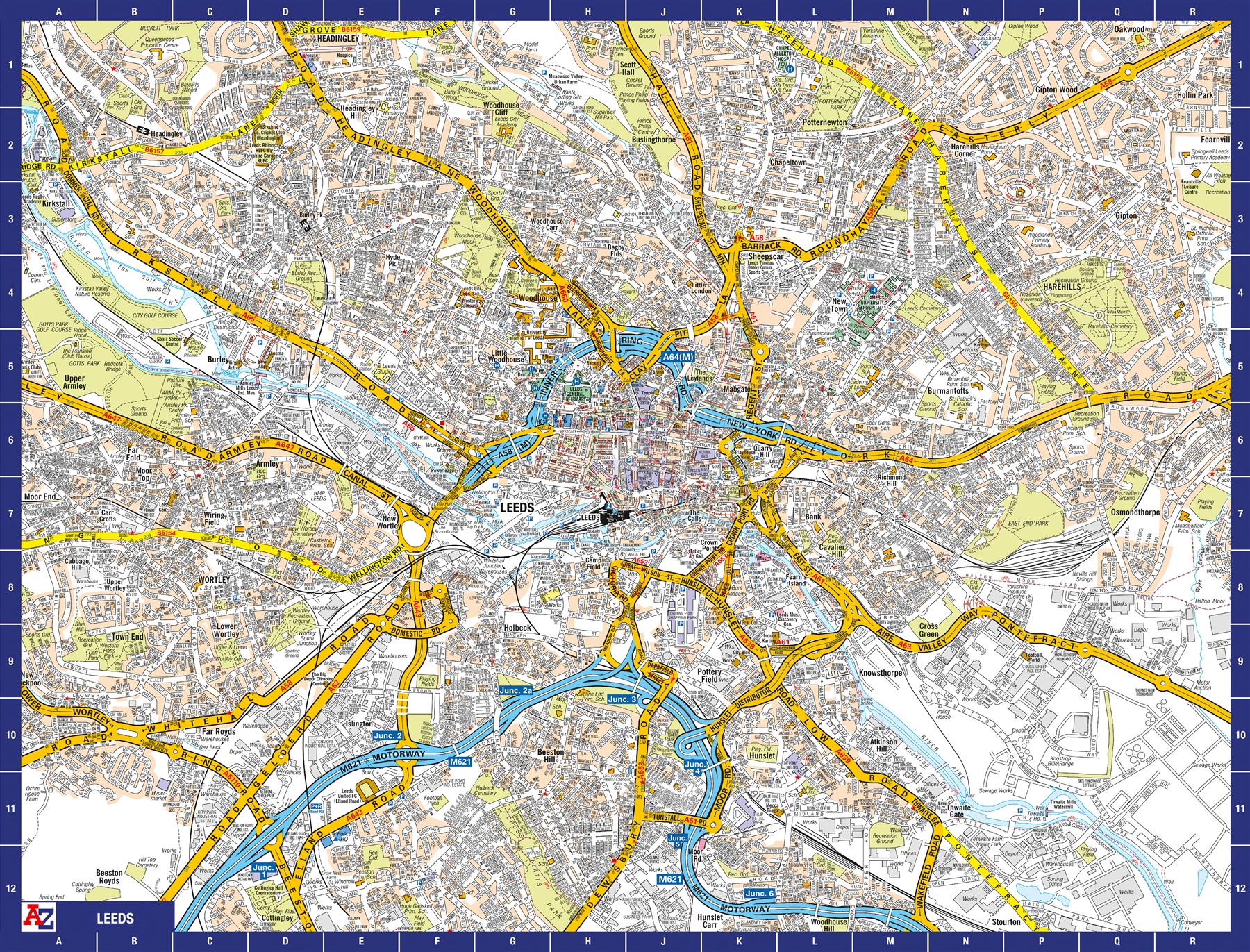 A to Z Map of Leeds 1000 Piece Jigsaw – All Jigsaw Puzzles