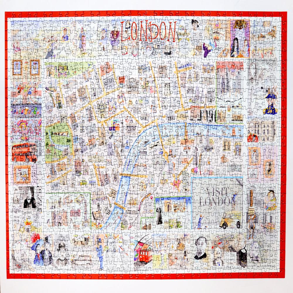 Map of London - Tim Bulmer 1000 Piece Jigsaw Puzzle – All Jigsaw Puzzles