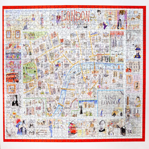 Map of London - Tim Bulmer 1000 Piece Jigsaw Puzzle – All Jigsaw Puzzles