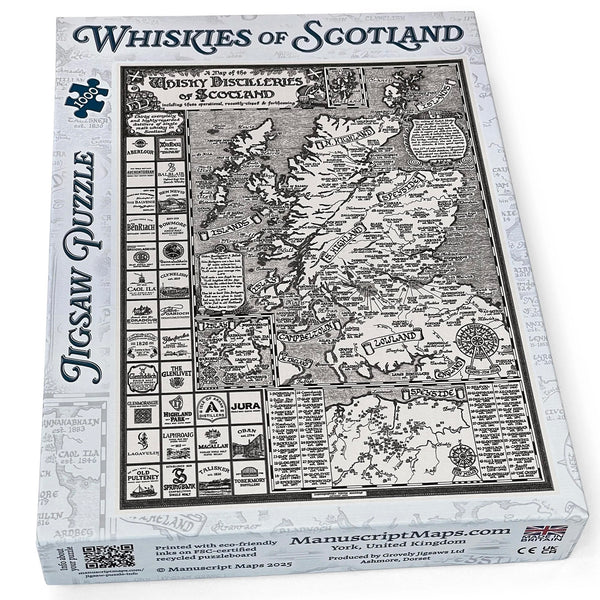 Scotland Whisky Map 1000 Piece Jigsaw Puzzle – All Jigsaw Puzzles