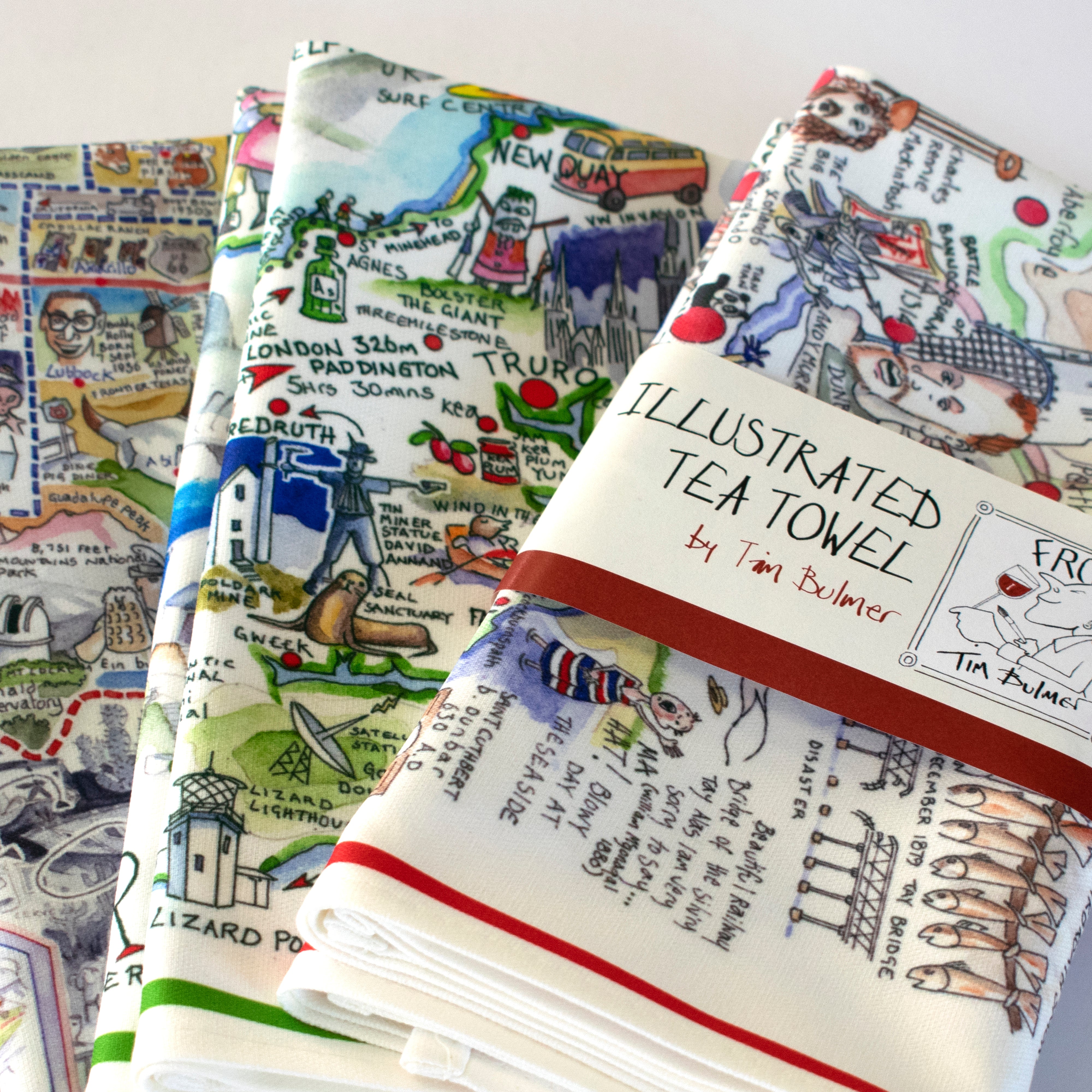 Tim Bulmer Illustrated Tea Towels – All Jigsaw Puzzles