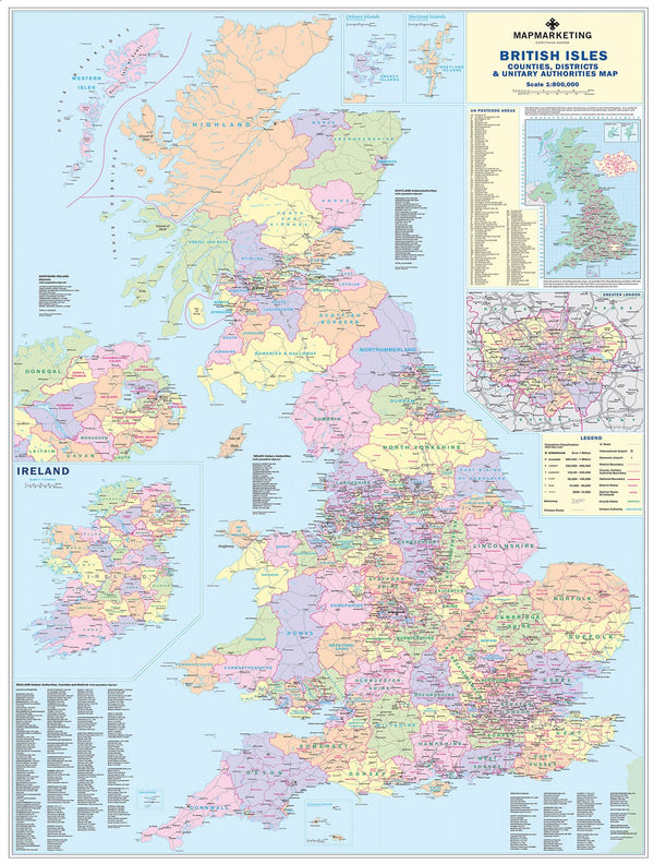 British Isles County Map 1000 Piece Jigsaw Puzzle – All Jigsaw Puzzles
