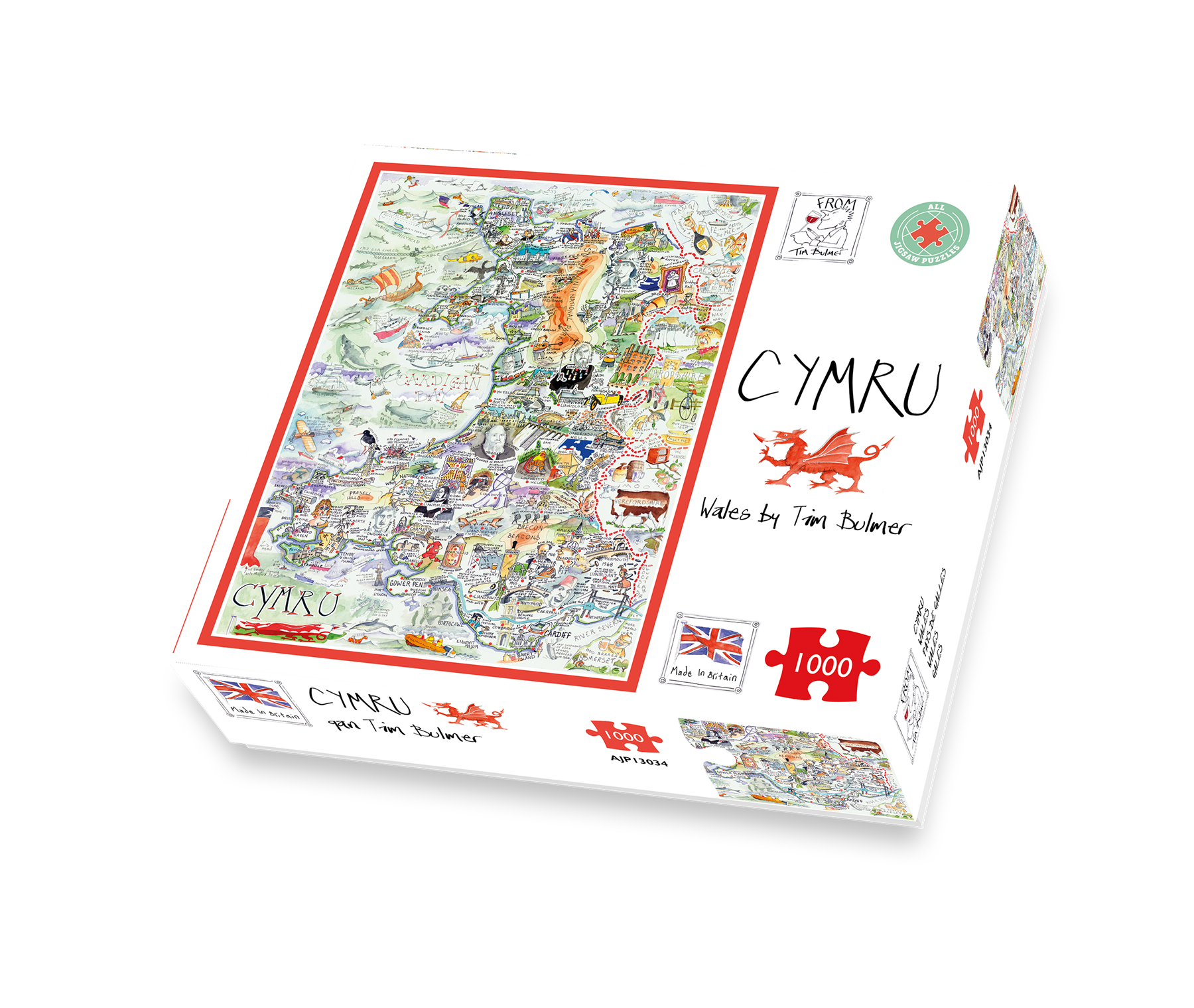 Tim Bulmer Map of Wales - 1000 Piece Jigsaw Puzzle – All Jigsaw Puzzles