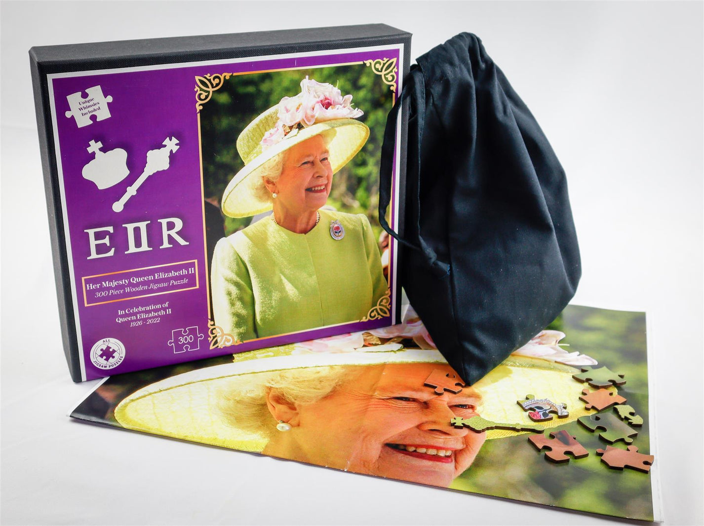 In Celebration of Queen Elizabeth II 300 Piece Wooden Jigsaw Puzzle ...
