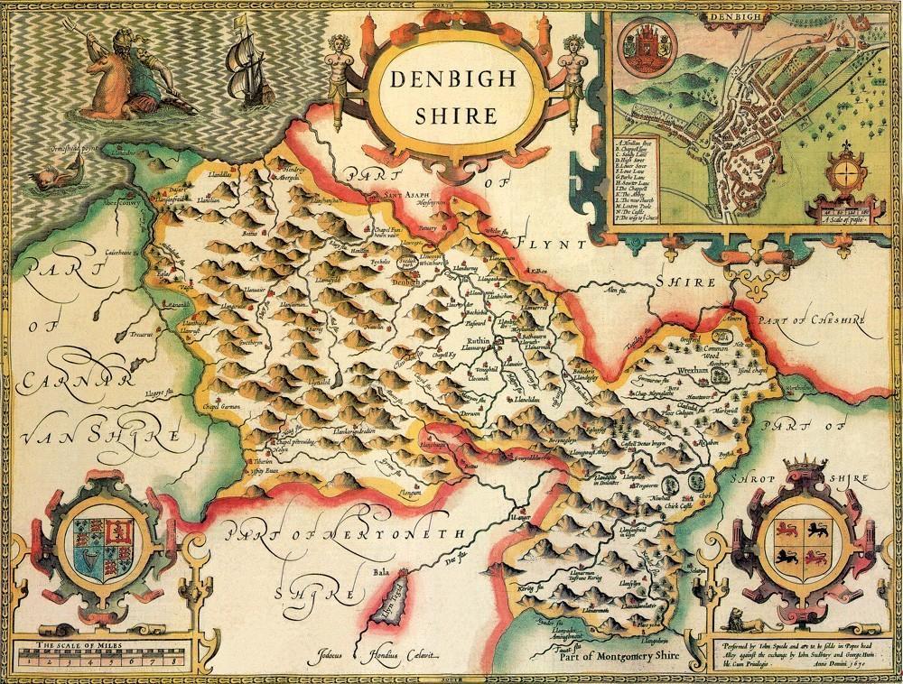 Denbighshire Historical Map 1000 Piece Jigsaw Puzzle (1610) – All ...
