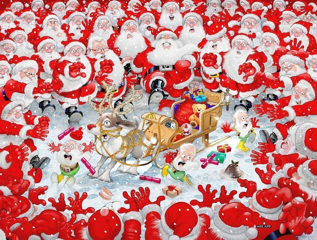 The Christmas Scramble by Mike Jupp 1000 or 500 Piece Jigsaw Puzzle ...