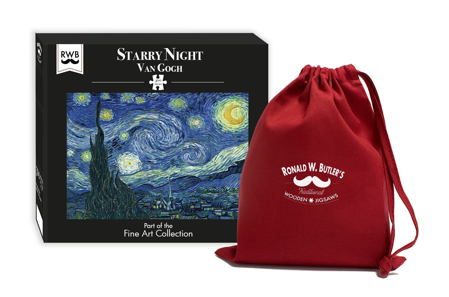 Starry Night by Vincent van Gogh 300 Piece Wooden Jigsaw Puzzle – All ...